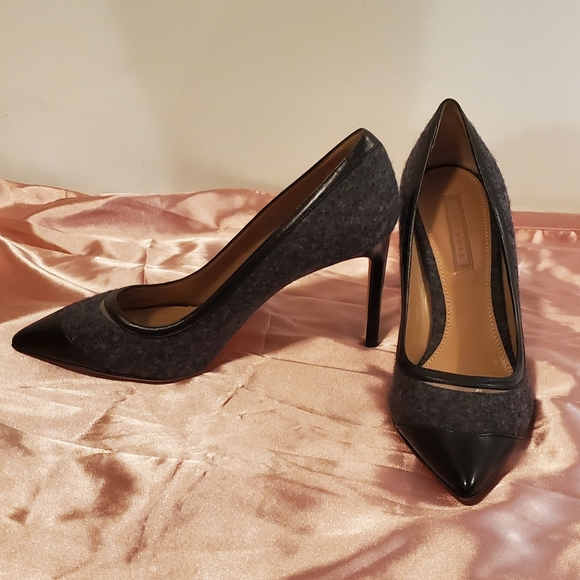 Hugo Boss | Shoes | Gorgeous Leather Hugo Boss Grey Black Heels Size ...